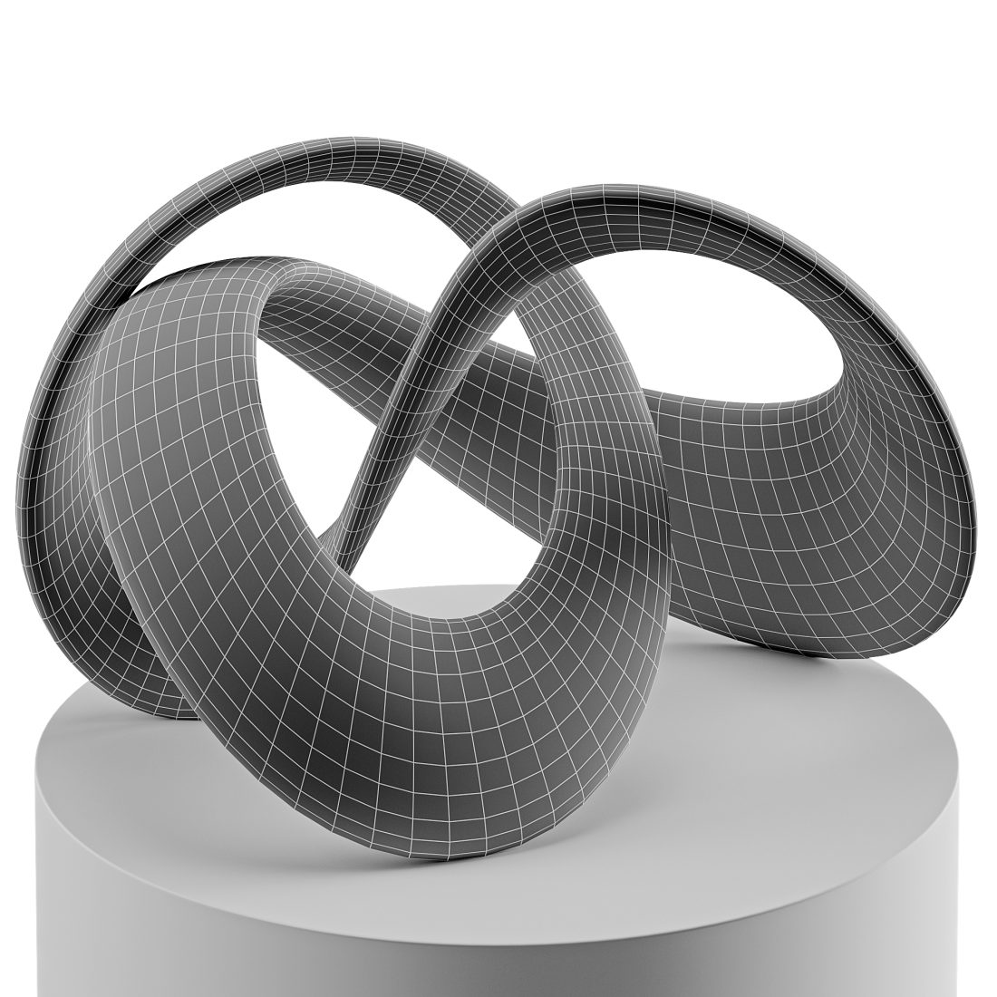 Abstract Sculpture Mobius - 3D Model for VRay, Corona