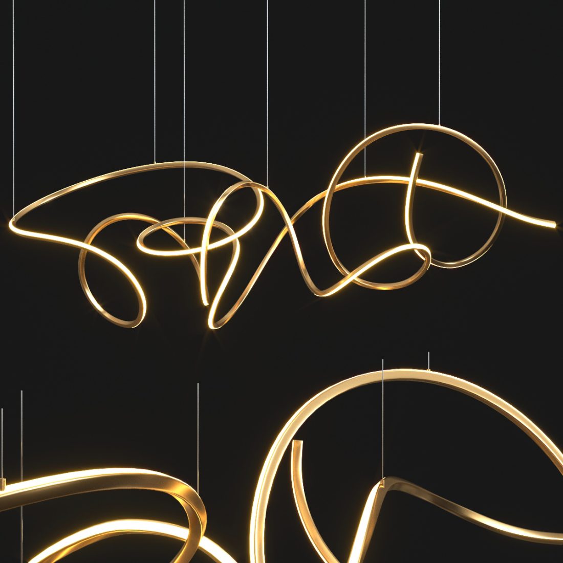 Inari Chandelier 3D Model for VRay | CGMood