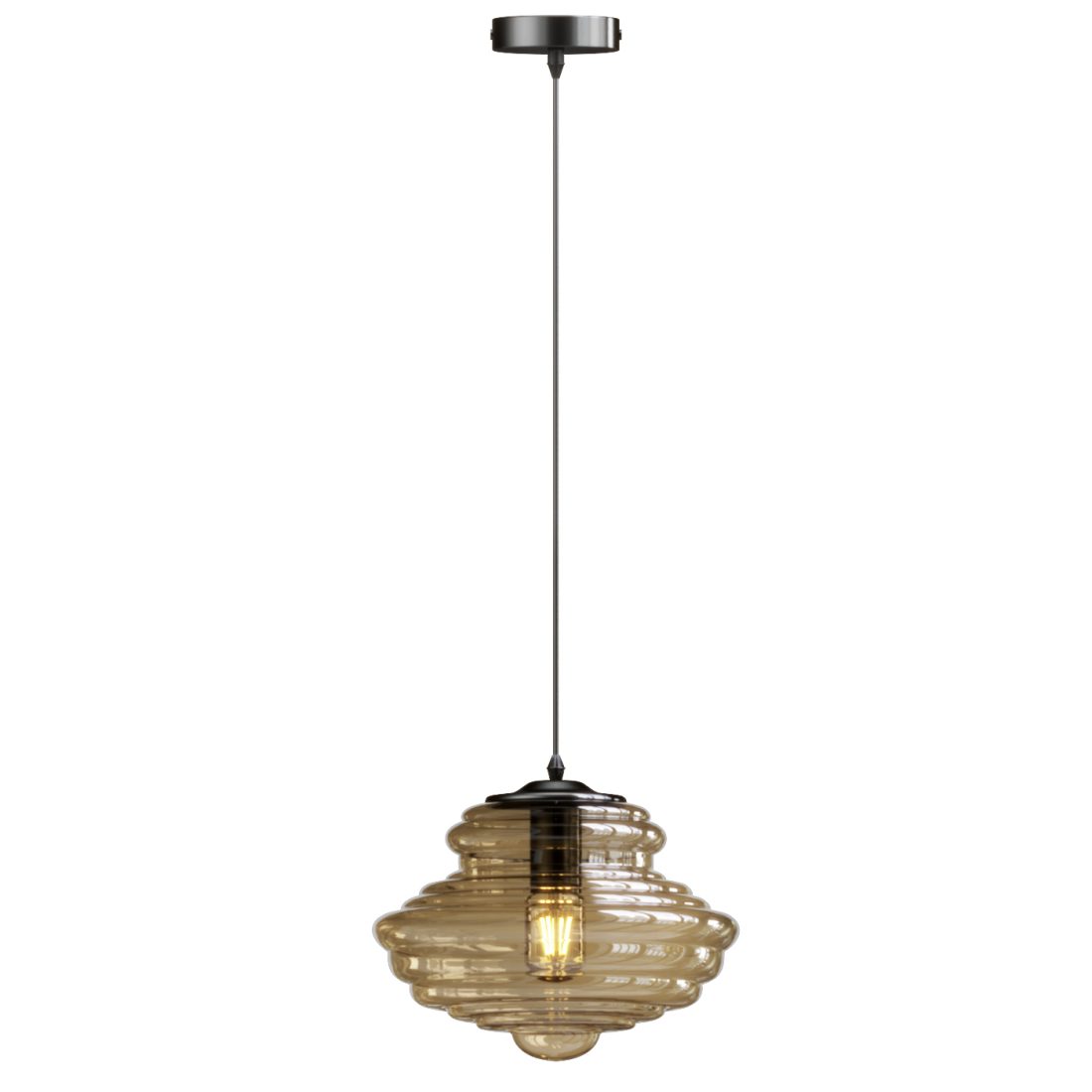 Retro Loft Glass Pendant Lamp 3D Model for VRay | CGMood