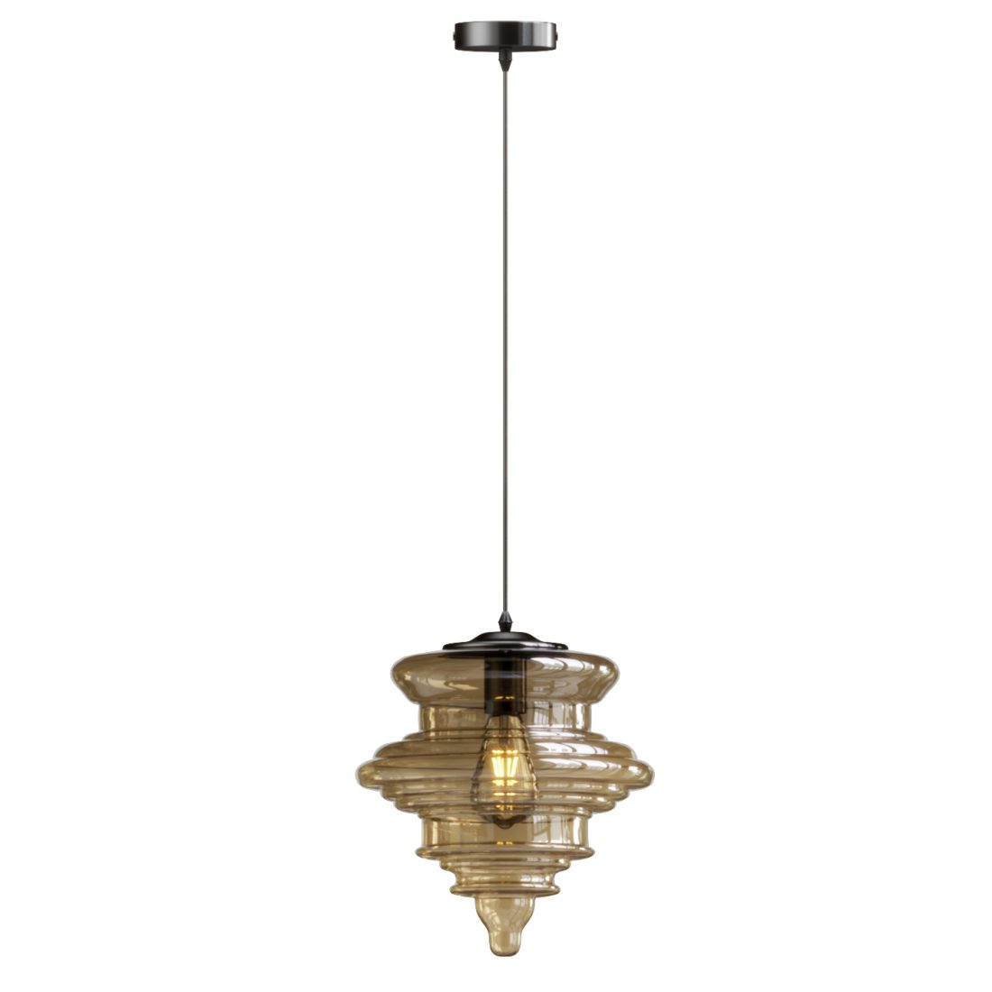 Retro Loft Glass Pendant Lamp 3D Model for VRay | CGMood