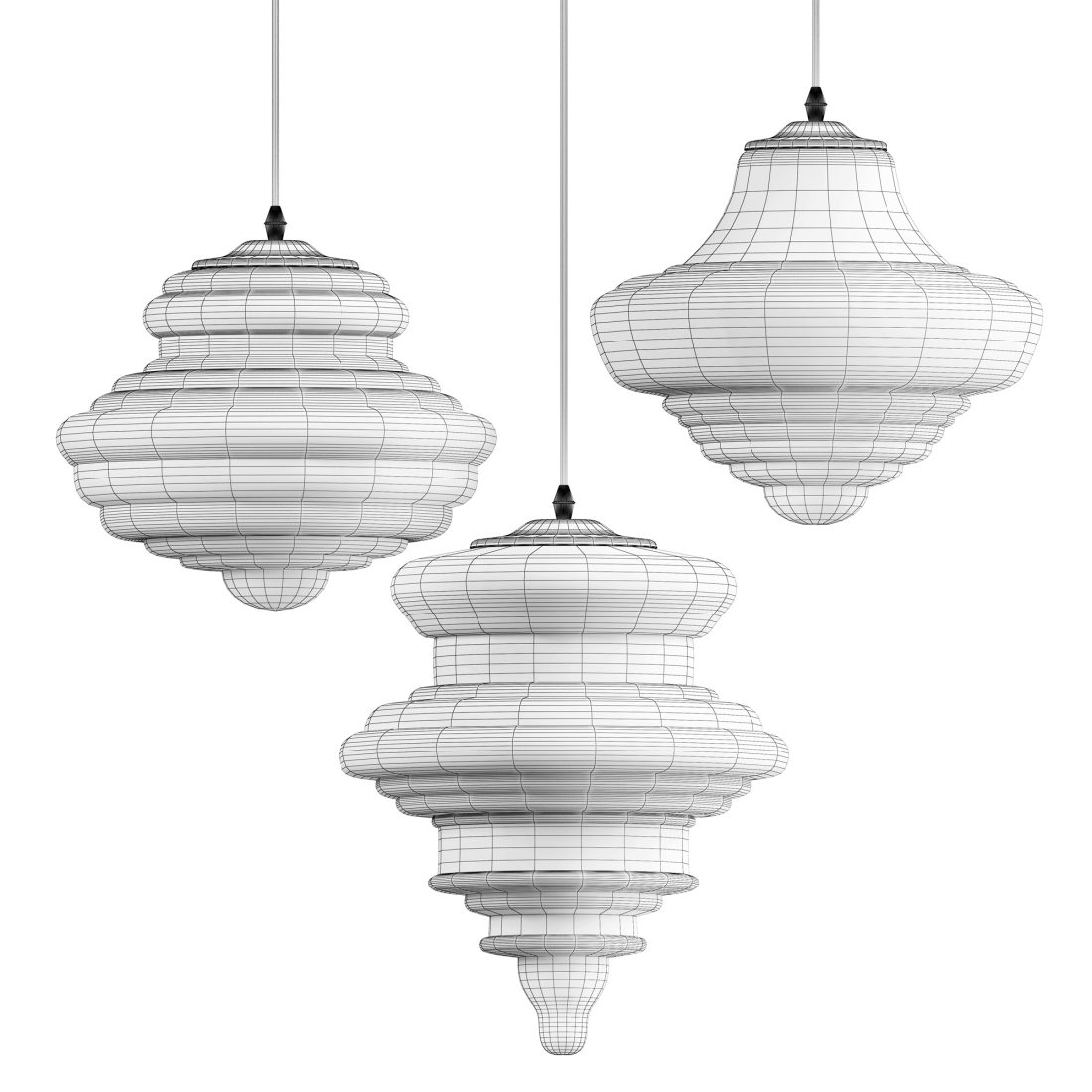 Retro Loft Glass Pendant Lamp 3D Model for VRay | CGMood
