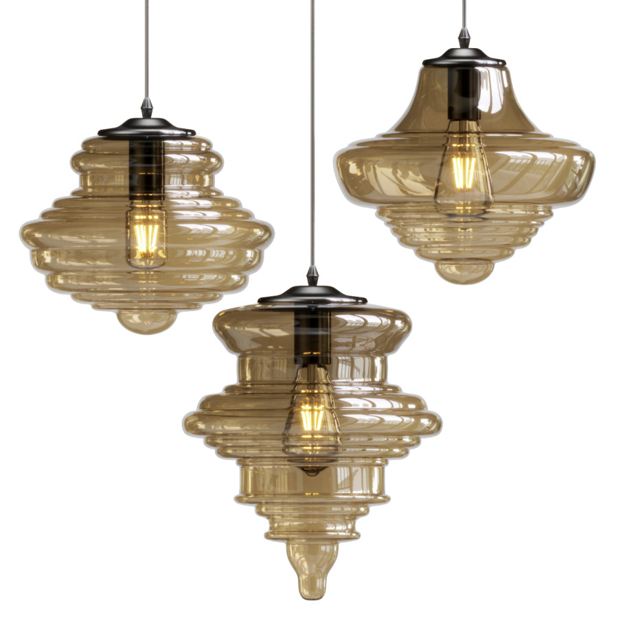Retro Loft Glass Pendant Lamp 3D Model for VRay | CGMood