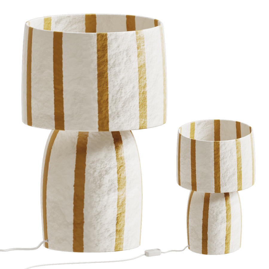 Zara Home Paper Mache Striped Lamp 3D Model for Corona | CGMood