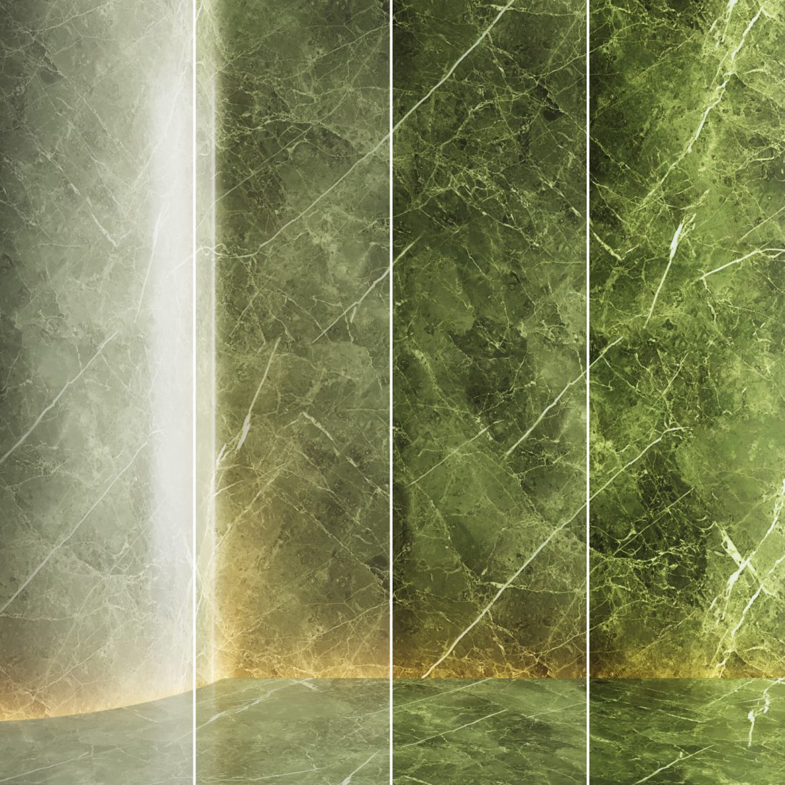 Marble 12 Colors (005 Seamless Texture) - 3D Model for VRay, Corona