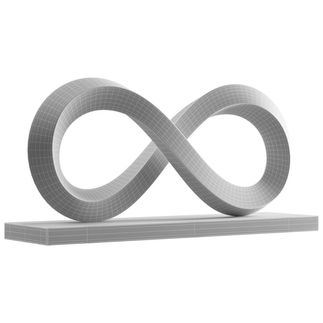 Abstract Sculpture Infinity Mobius - 3D Model for VRay, Corona