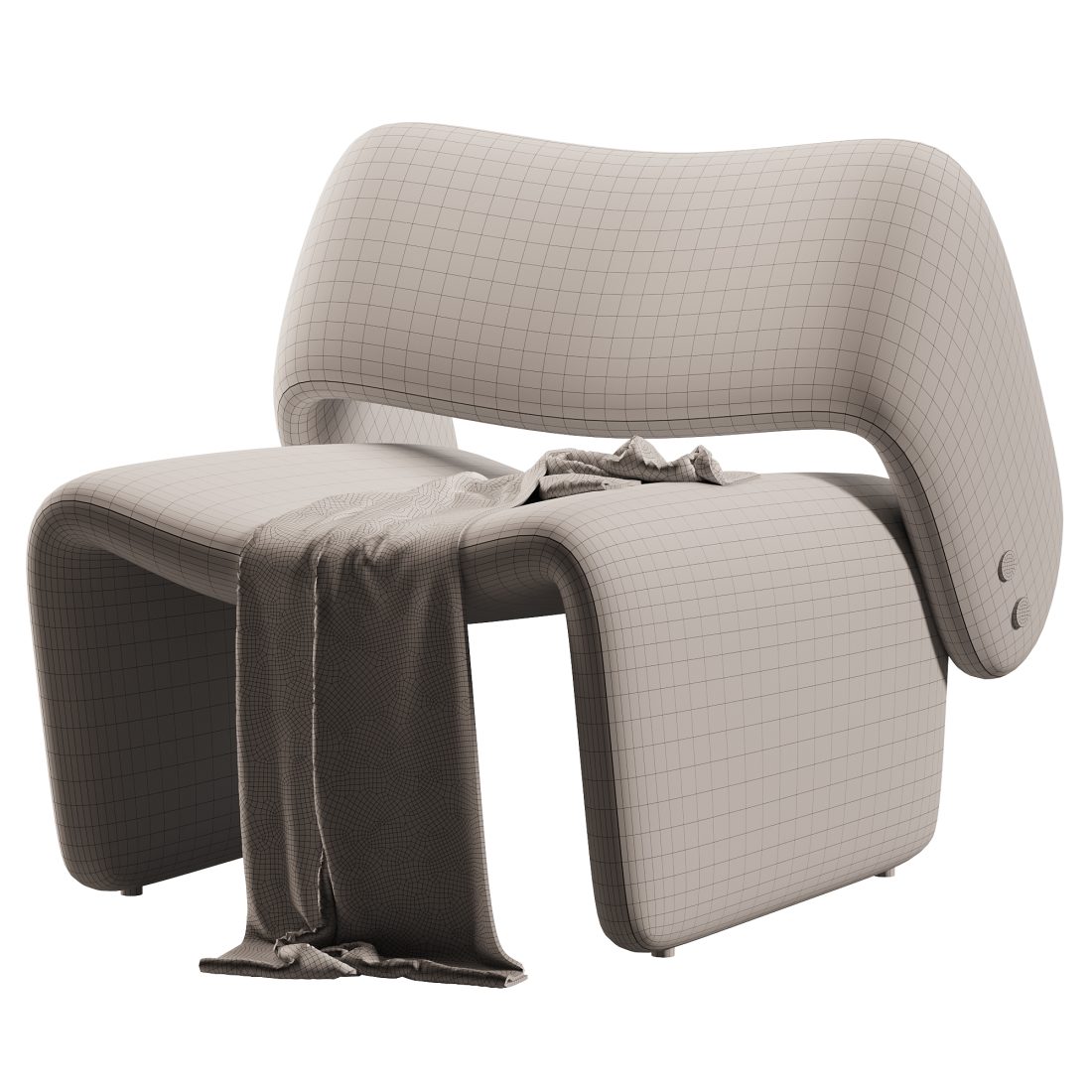 Ondine Lounge Chair - 3D Model for Corona