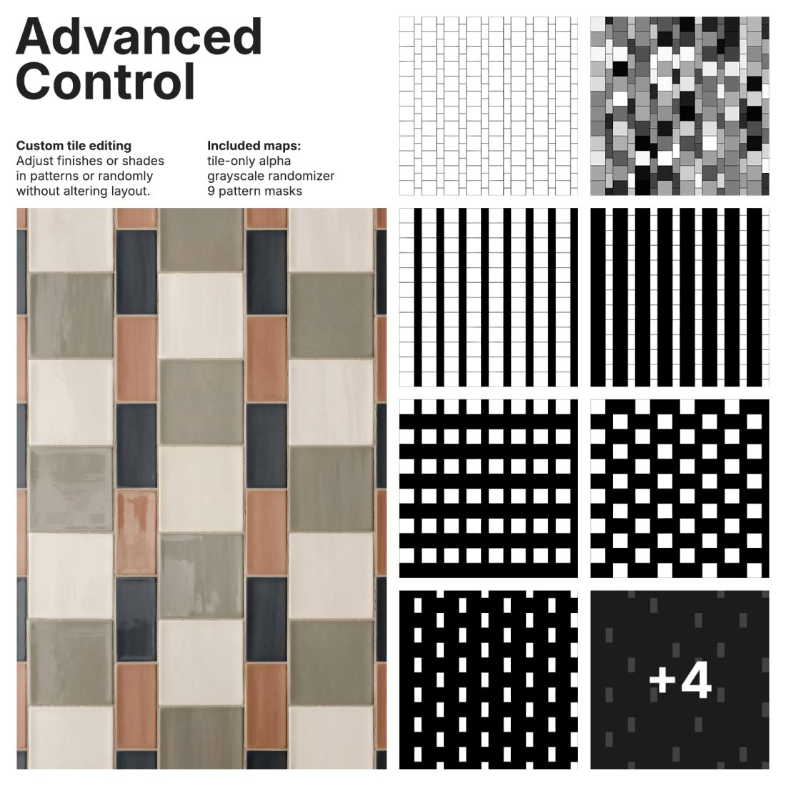 Subway And Square Tiles Alternating Corridor Texture / PBR Material ...