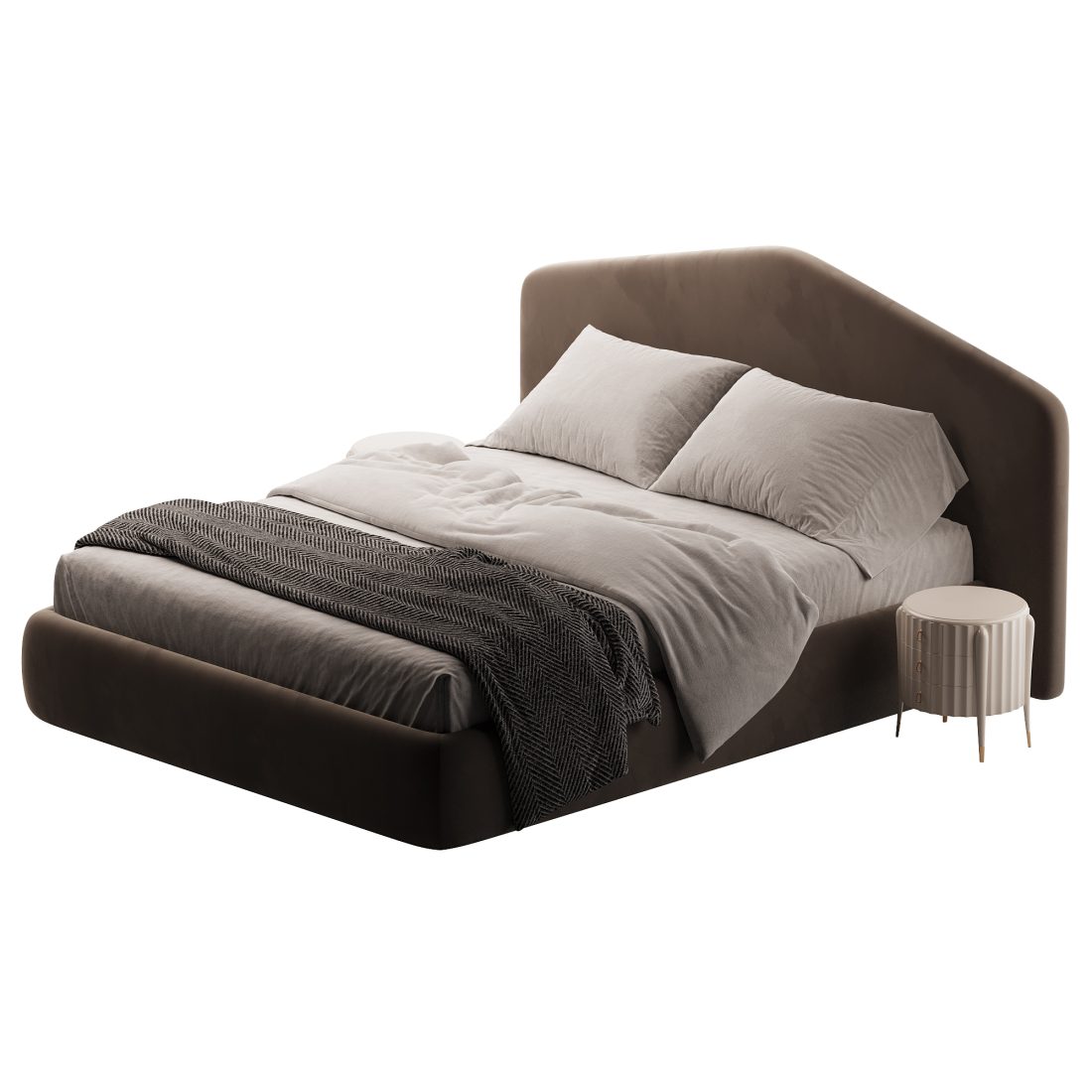 Katcher Platform Bed - 3D Model for Corona