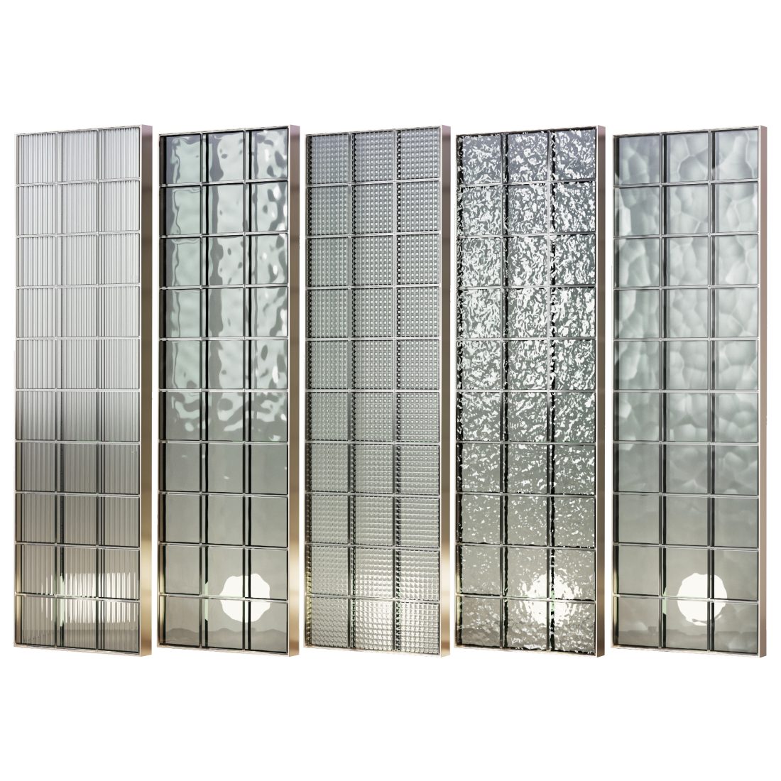 Partitions Made Of Glass Blocks 3D Model for VRay, Corona | CGMood