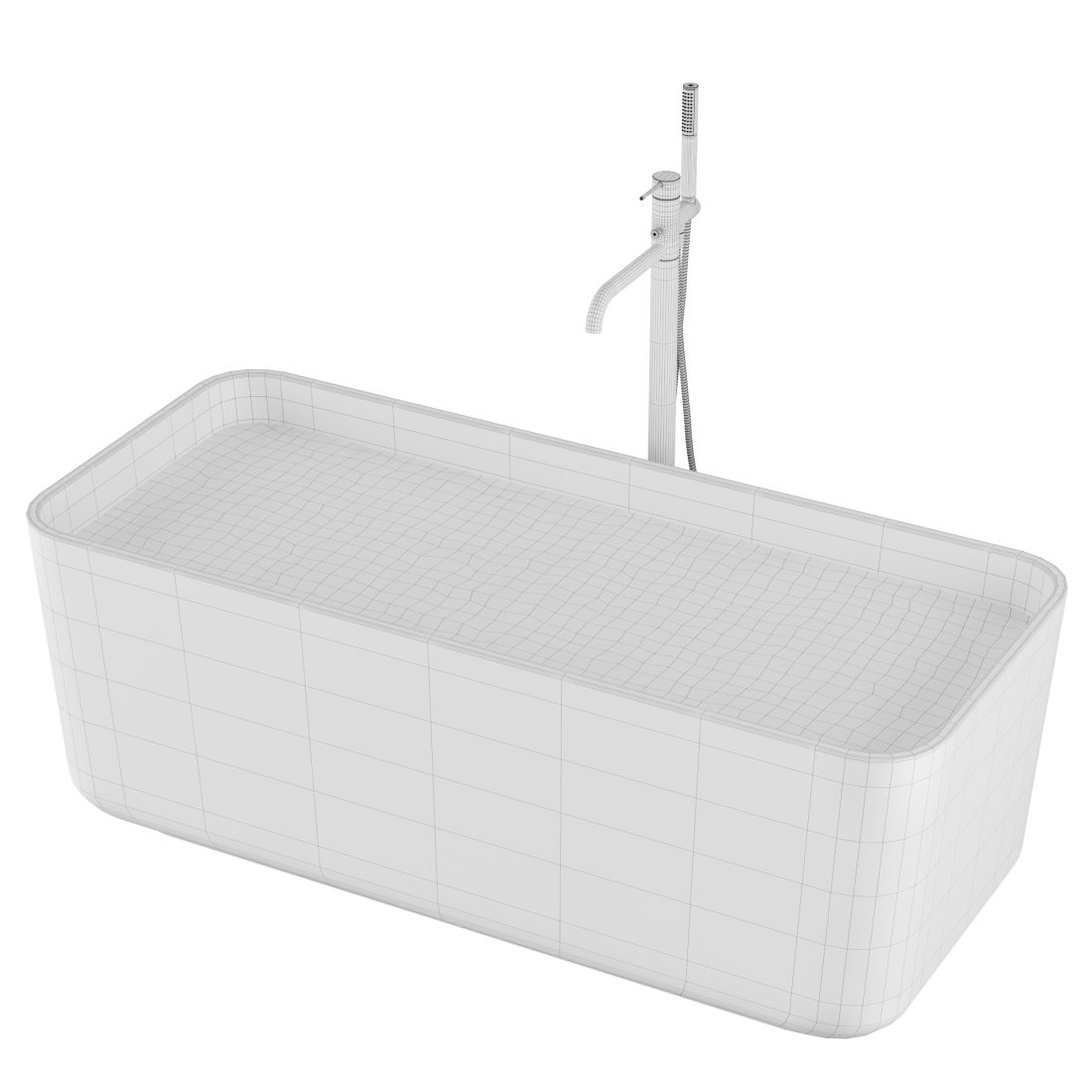 Benoit Black Freestanding Bath 3D Model for Corona | CGMood