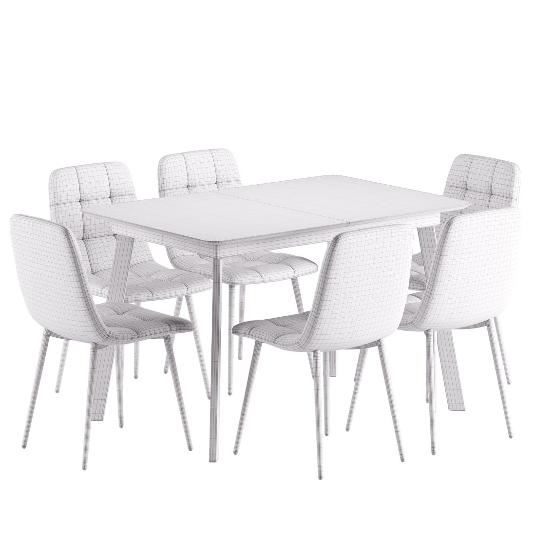 Oddi Dining Chair And Batu Dining Table 3D Model for Corona | CGMood