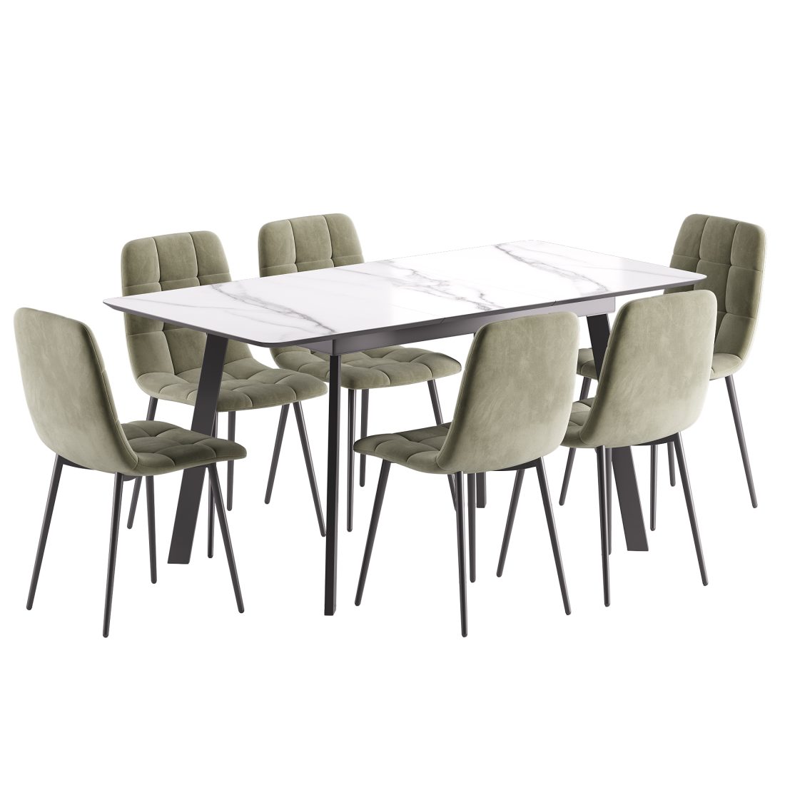 Oddi Dining Chair And Batu Dining Table 3D Model for Corona | CGMood