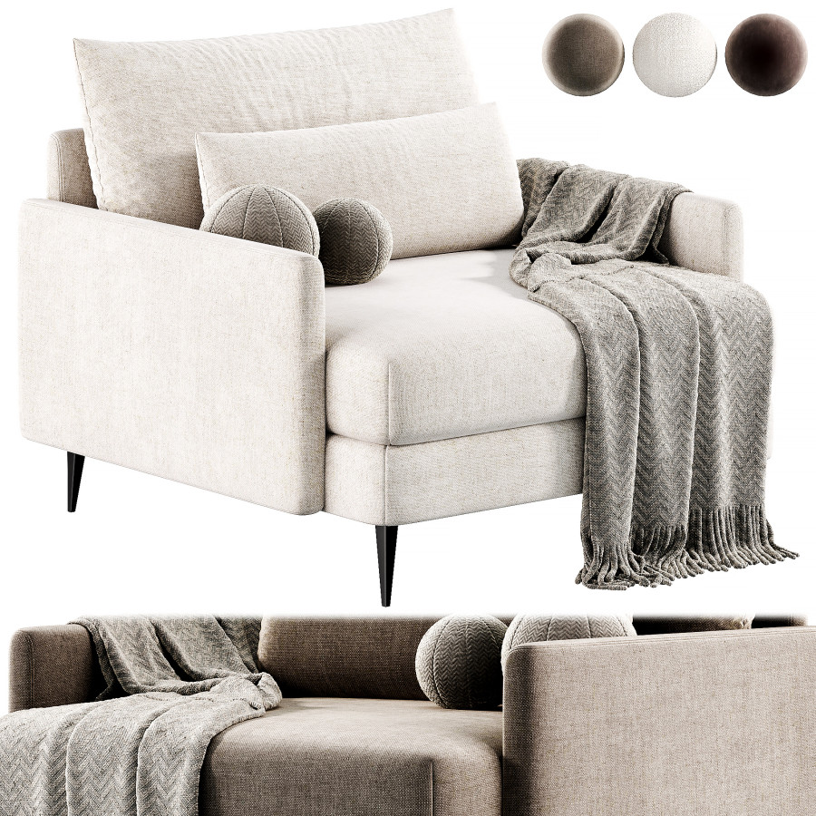 Feel Armchair By Hauska - 3D Model for Corona