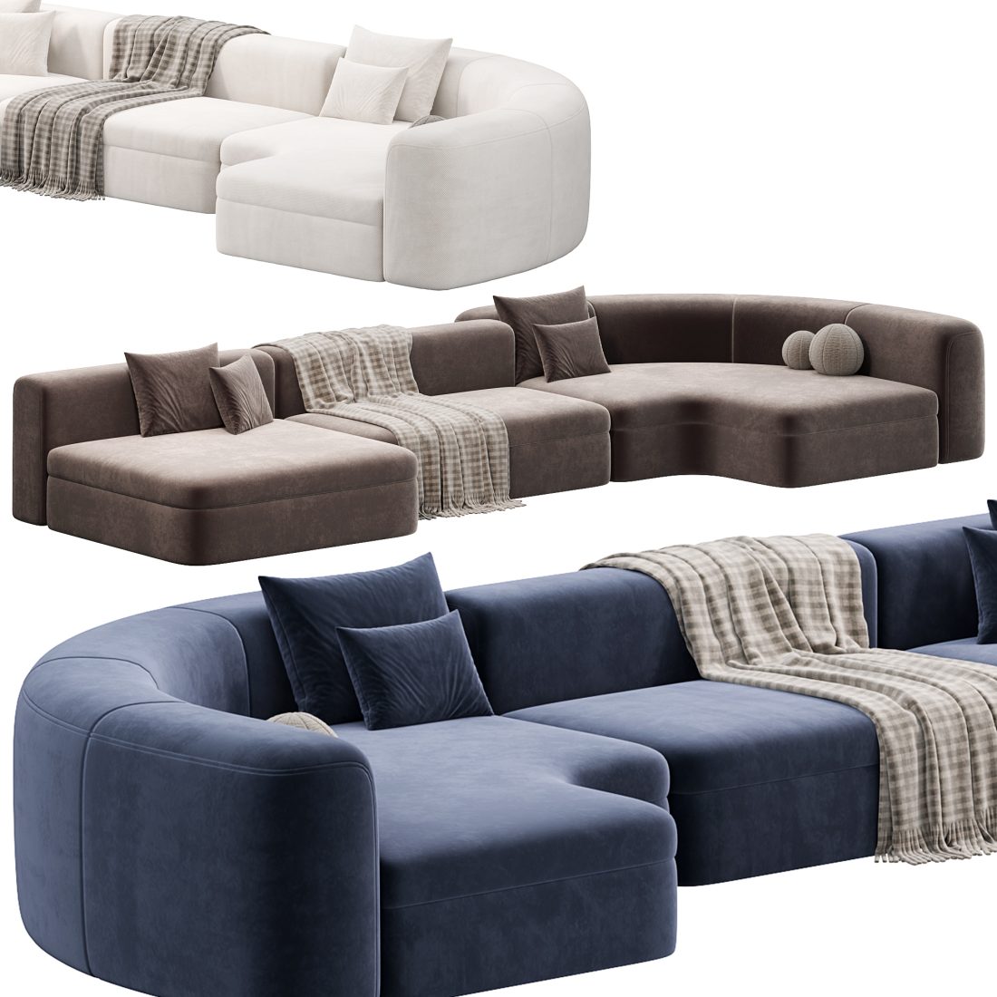 Piaf Sofa By Baxter 3D Model for Corona | CGMood