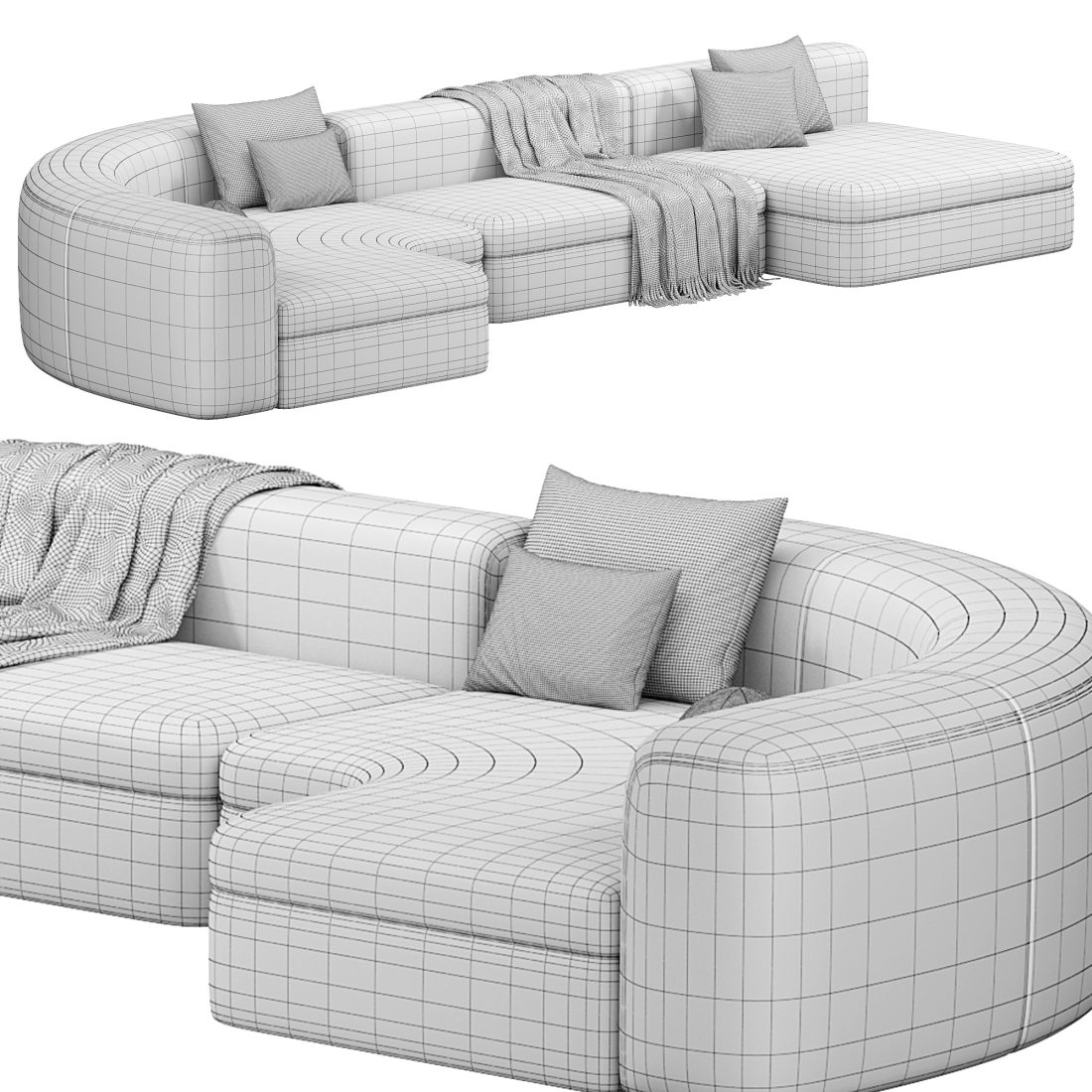 Piaf Sofa By Baxter 3D Model for Corona | CGMood