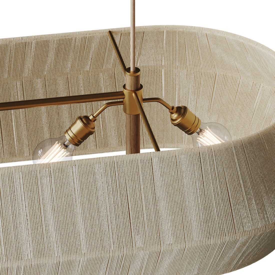 Cb2 Totora Natural Oak Linear Pendant Light 3D Model for VRay, Corona ...