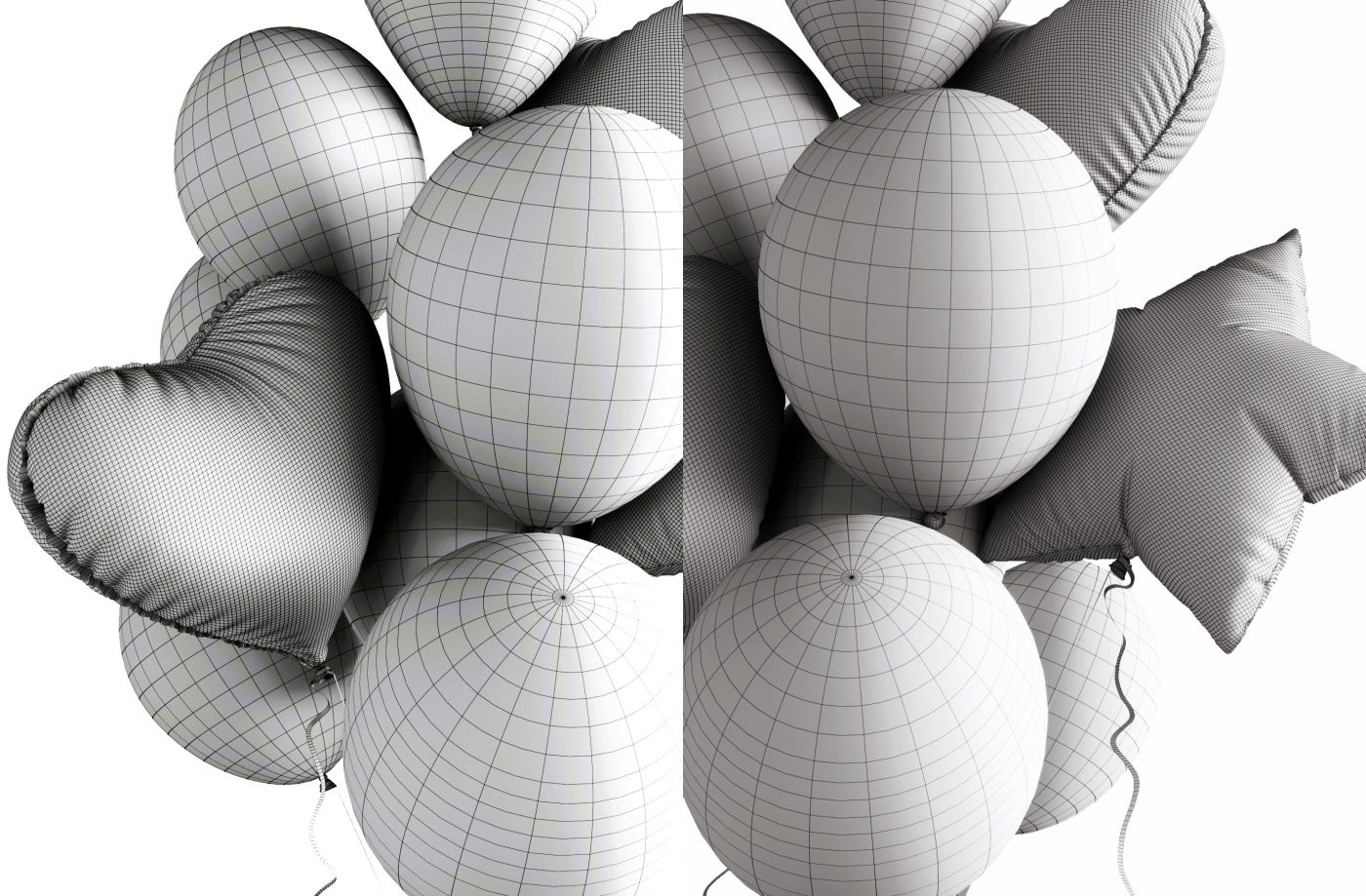 Holiday Balloons Set 3D Model | CGMood