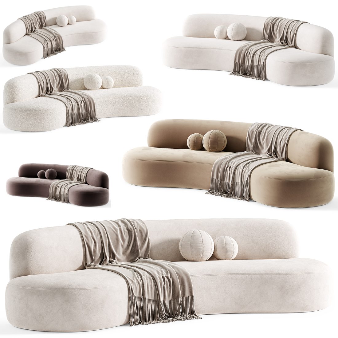 Canapé 280 Sofa Modern By Pierre Augustin Rose - 3D Model for Corona