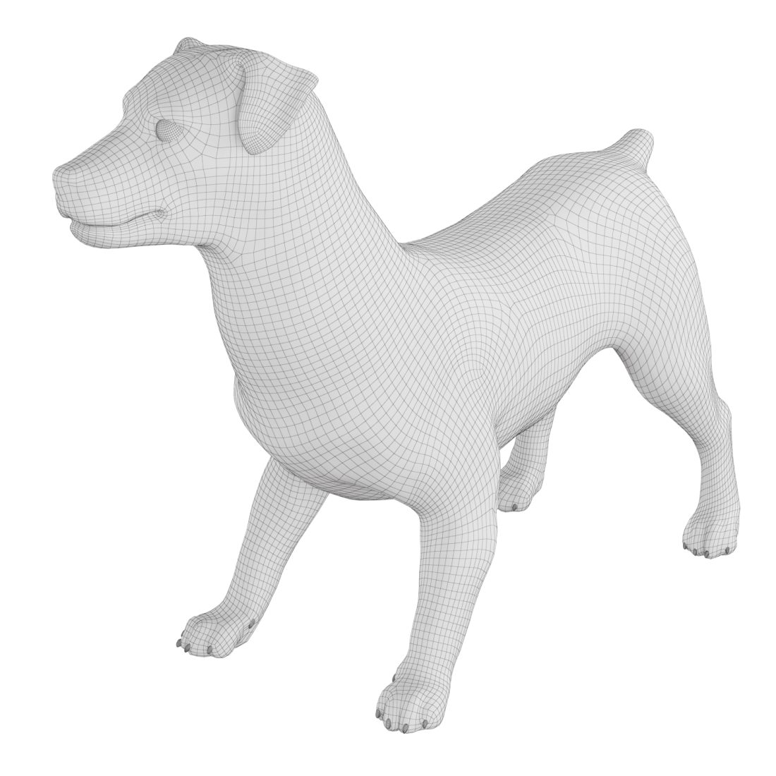 Jack Russell Dog Figurine 3D Model for VRay | CGMood