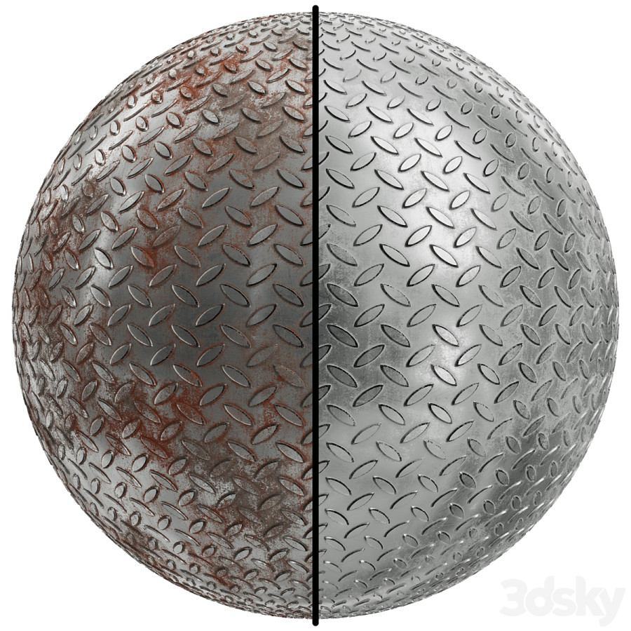 Fb368 Metal Pattern Worn Steel | Pbr | 2 Mats | 4k - 3D Model for ...