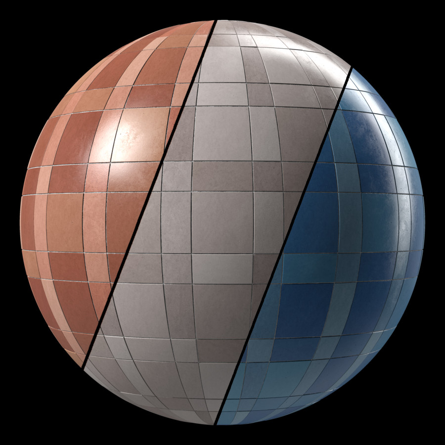 D32 Tiles Materials - 3D Model for VRay, Corona
