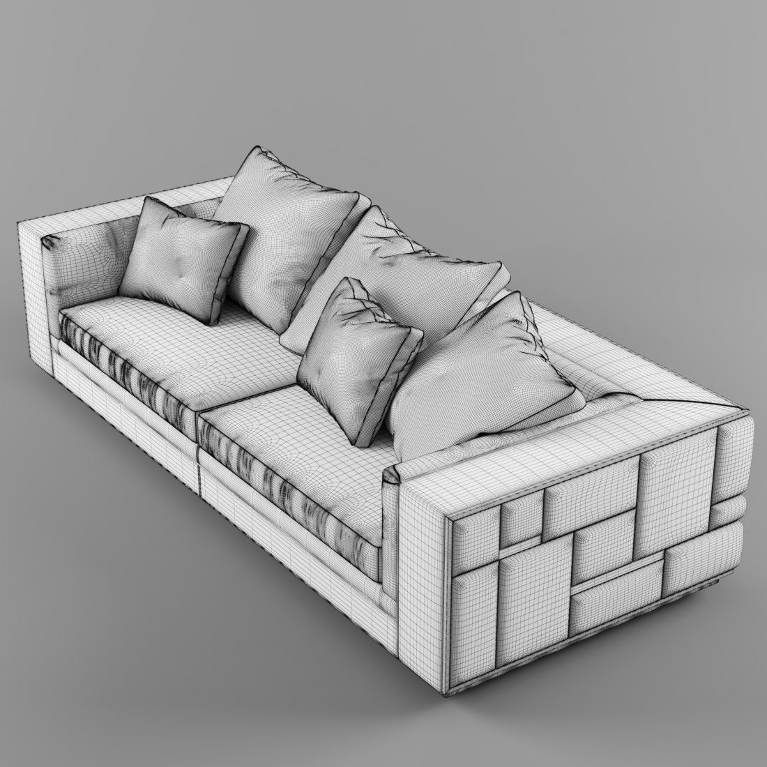 Visionnaire Babylon Sectional Sofa_01 - 3D Model for VRay