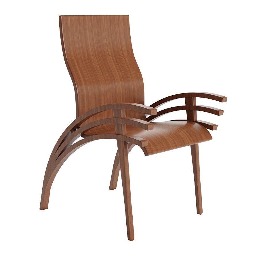 Three-element Dining Chair 3D Model for VRay | CGMood