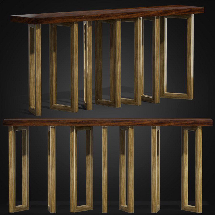 Melange Connelly Hall Console 3D Model for VRay, Corona | CGMood