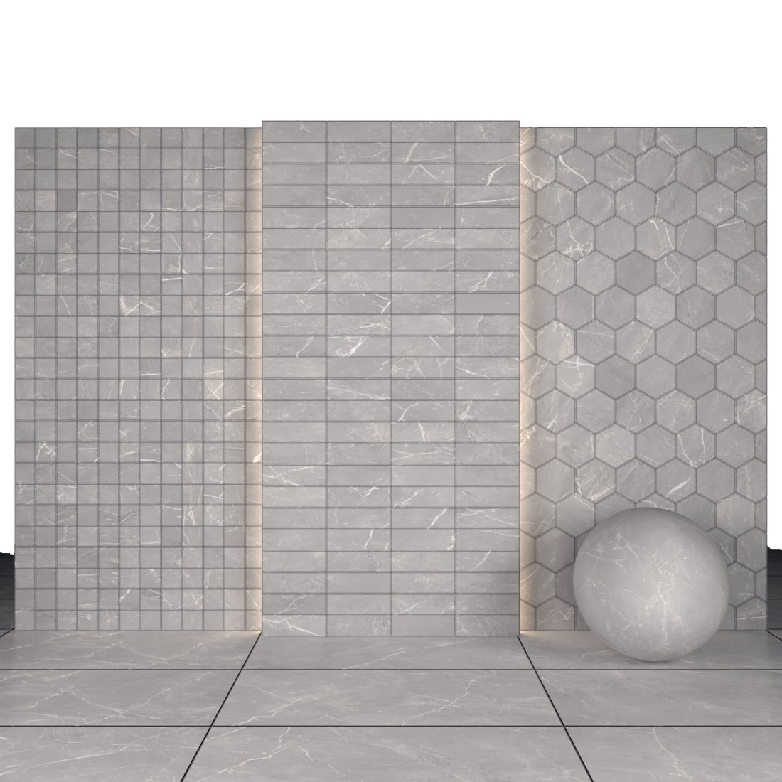 Sterlina Gray Marble 02 - 3D Model for VRay