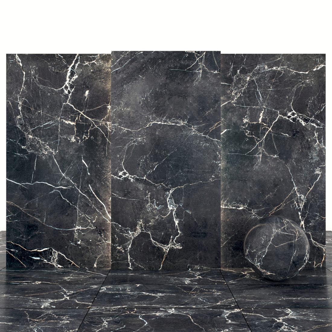 Streak Gray Marble - 3D Model for VRay