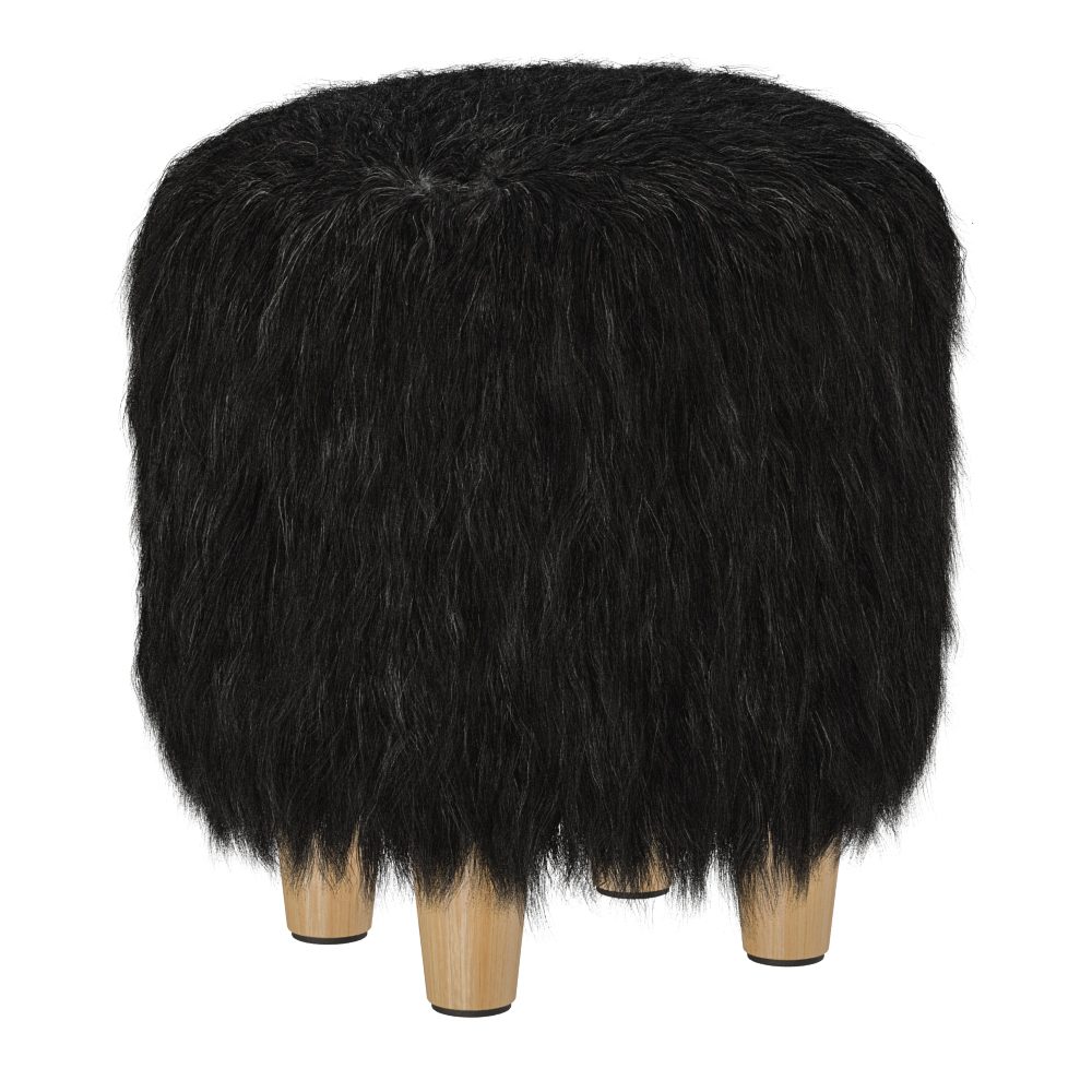 Round Fur Pouf With Legs 3D Model for VRay | CGMood