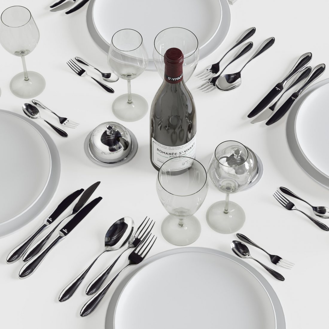 Table Setting 8 3D Model for VRay, Corona | CGMood