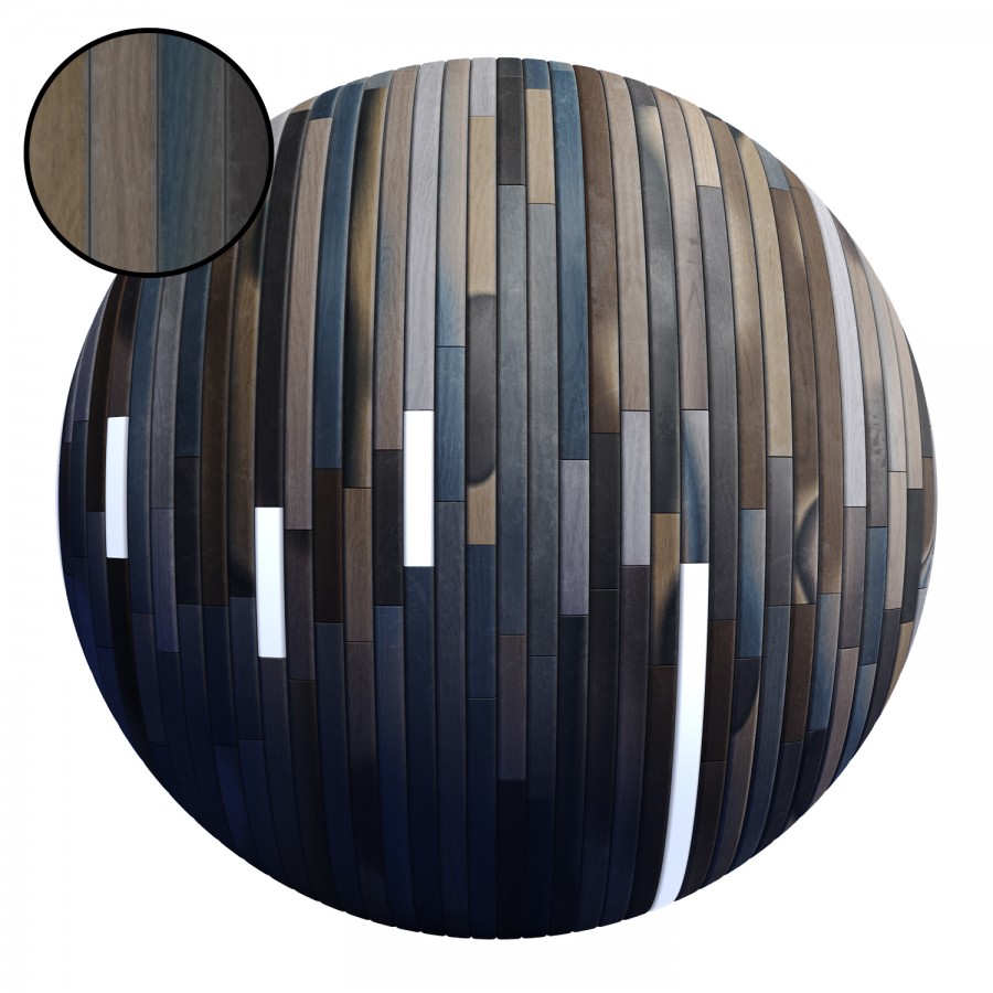 Striped Wood + Light Panels L / Pbr 4k / Sample - 3D Model for FStorm ...