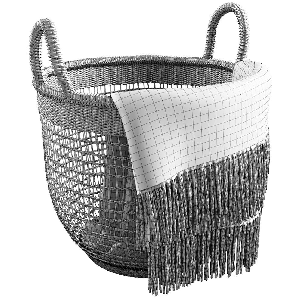 Maison Du Monde Wick Basket - 3D Model for VRay, Corona