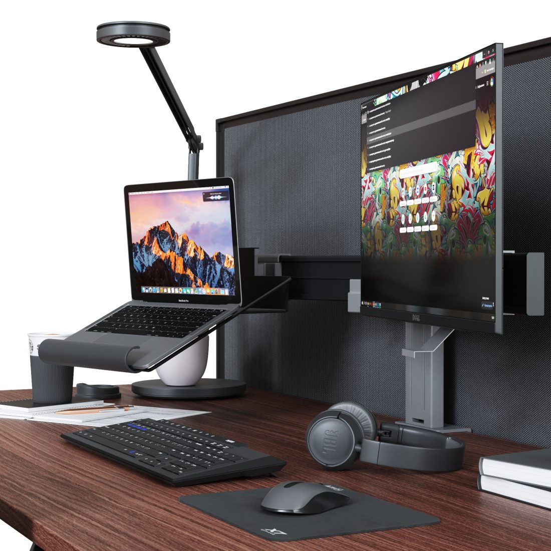 Steelcase - Standing Workstation - 3D Model for VRay, Corona