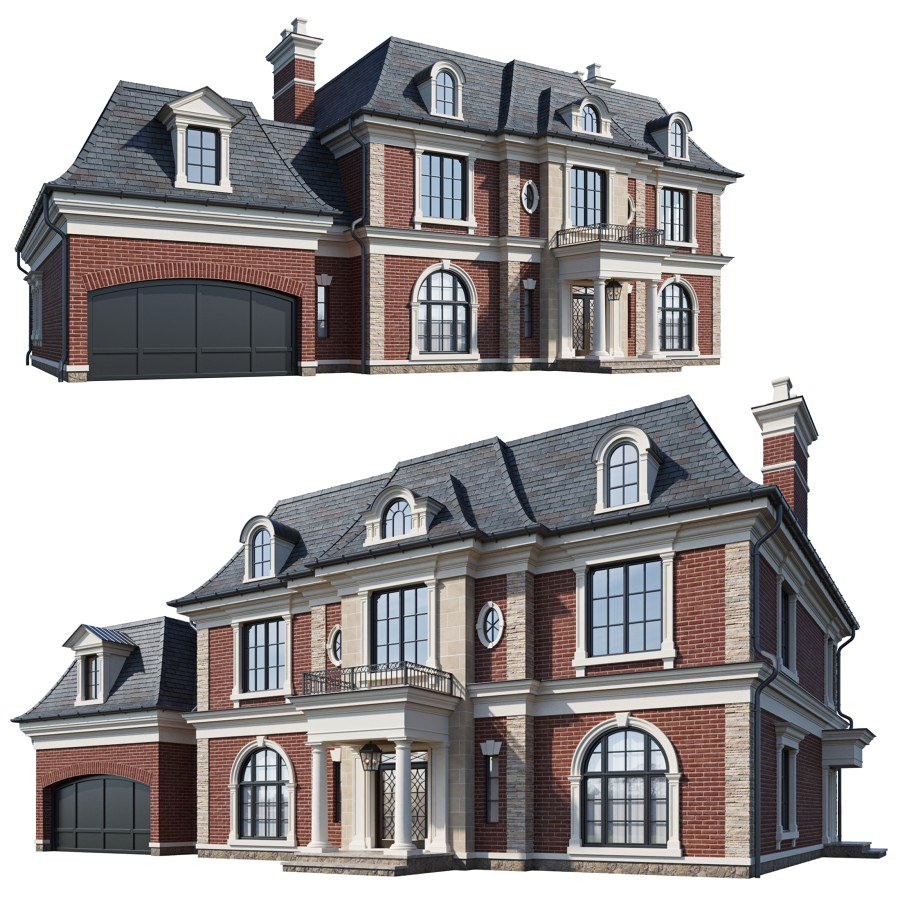 Classic House 2 - 3D Model for Corona