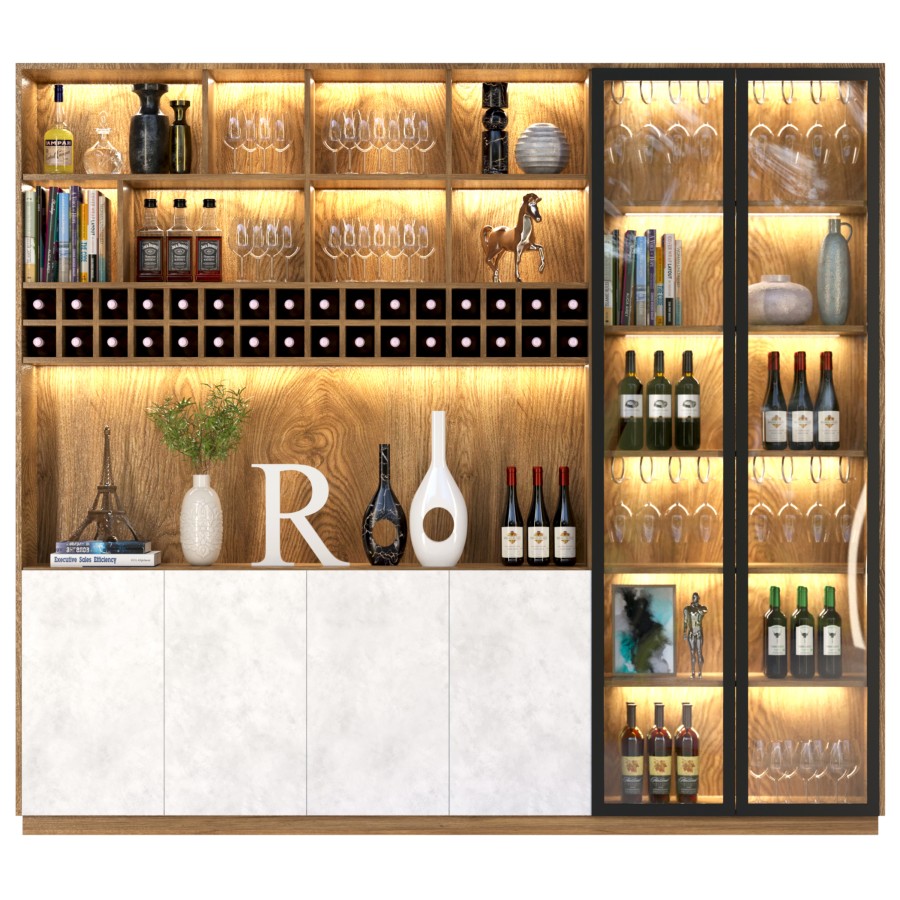 Closet With Home Bar. Alcohol - 3D Model for Corona