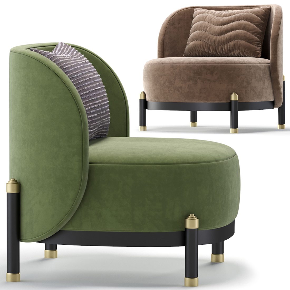 Armchair Grayson By Cazarina Interiors 5 Colors Ve - 3D Model for Corona