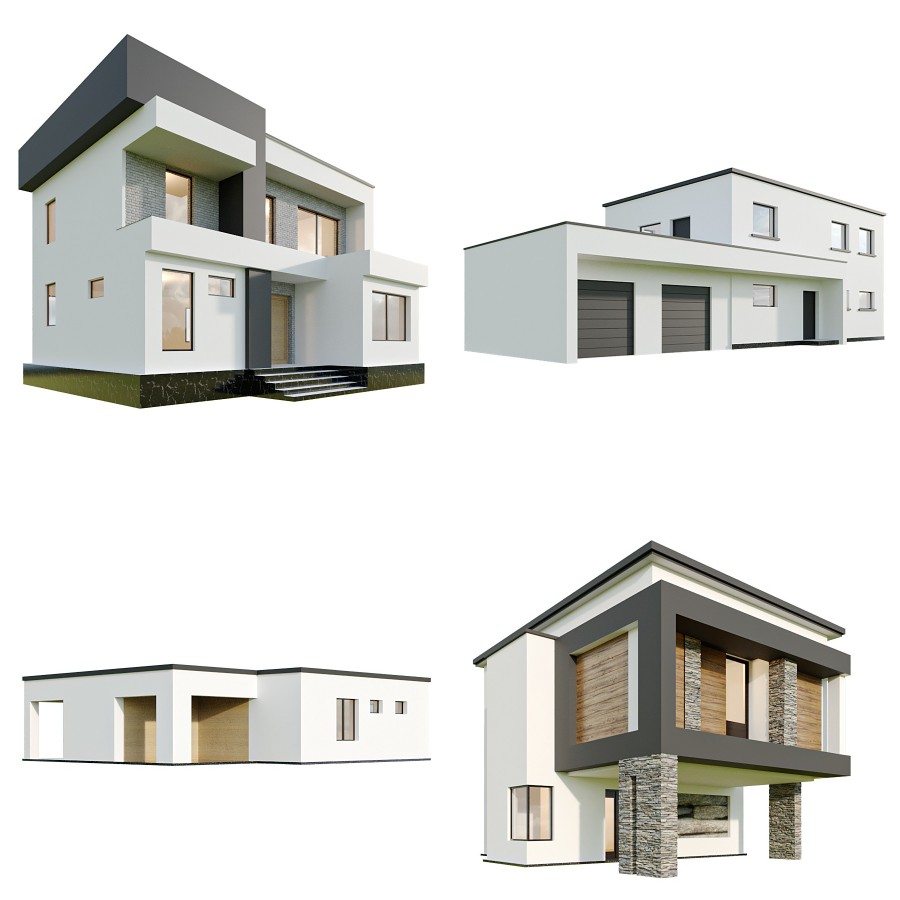 Modern House 2022 3 - 3D Model for Corona