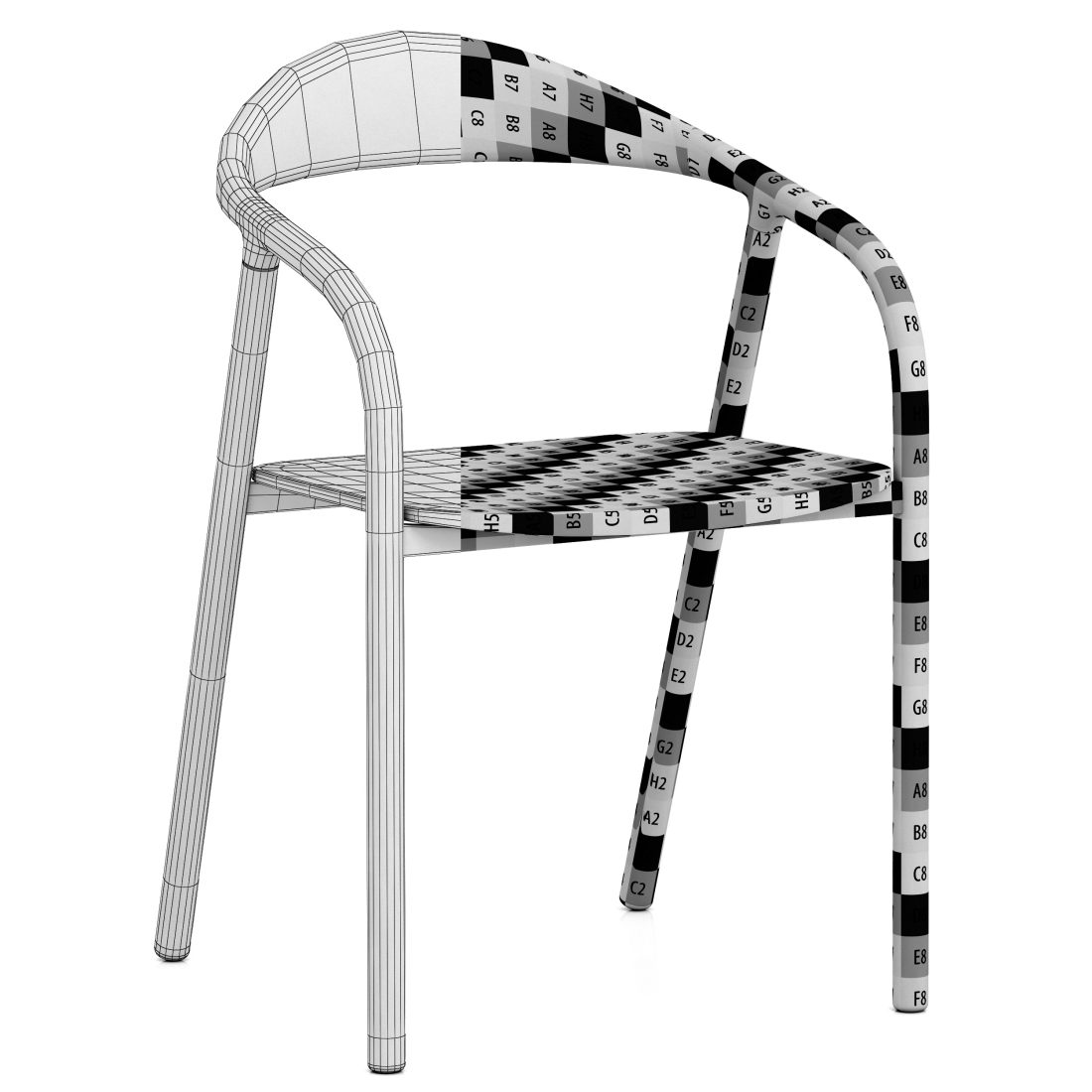 Deephouse Lugano Chair - 3D Model for VRay