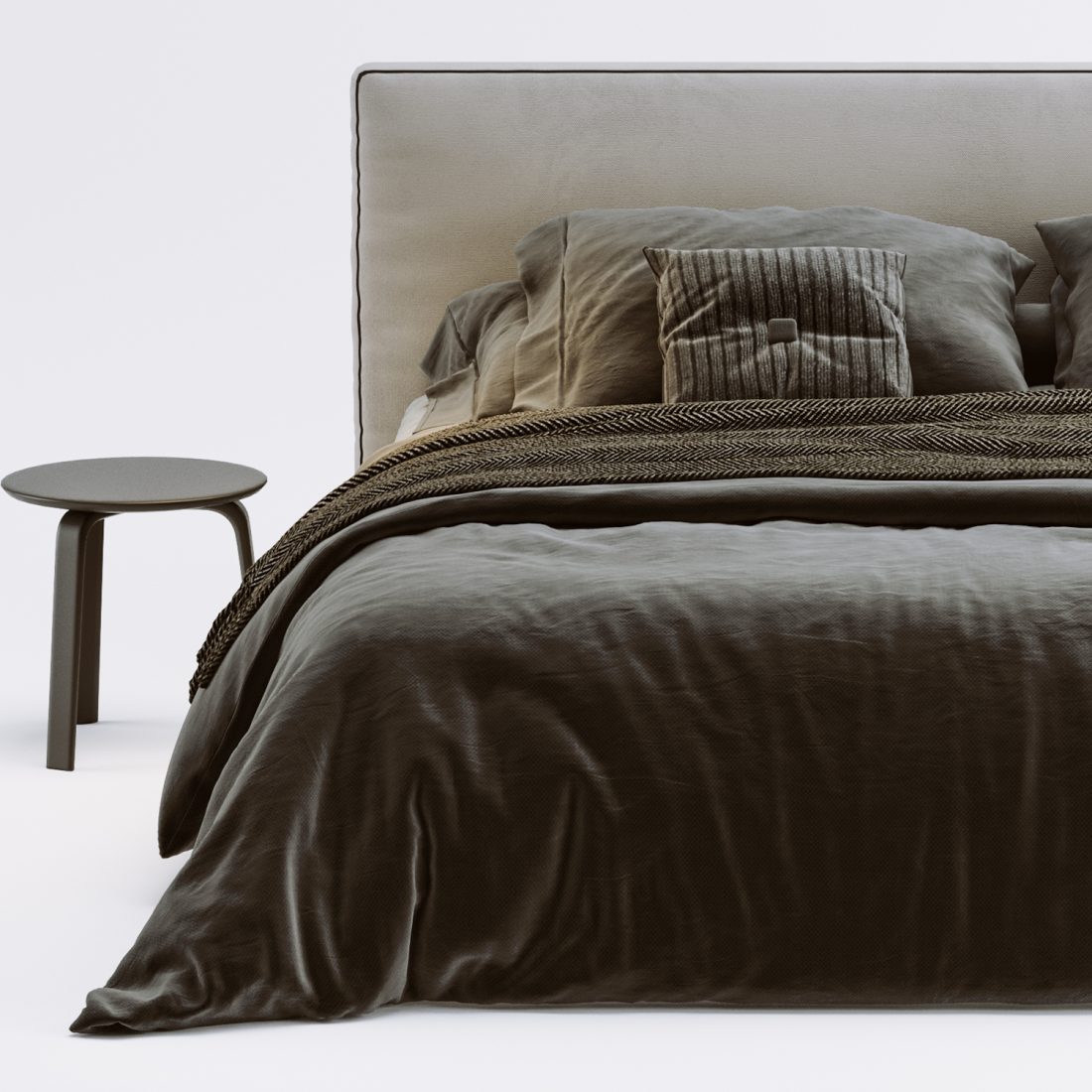 B&b Italia Richard Bed 3D Model for VRay, Corona | CGMood