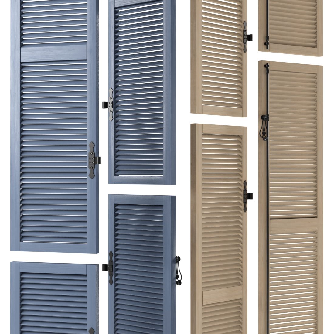 Louvered Shutters - 3D Model for VRay