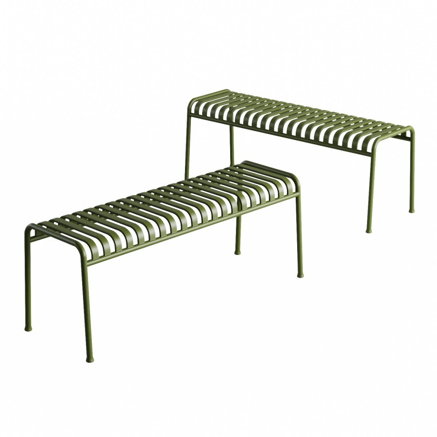Palissade Bench Olive 3D Model | CGMood