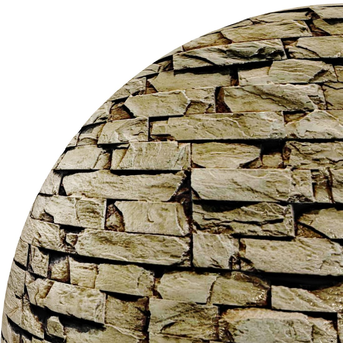 Stone Wall - Earth - 3D Model for VRay, Corona