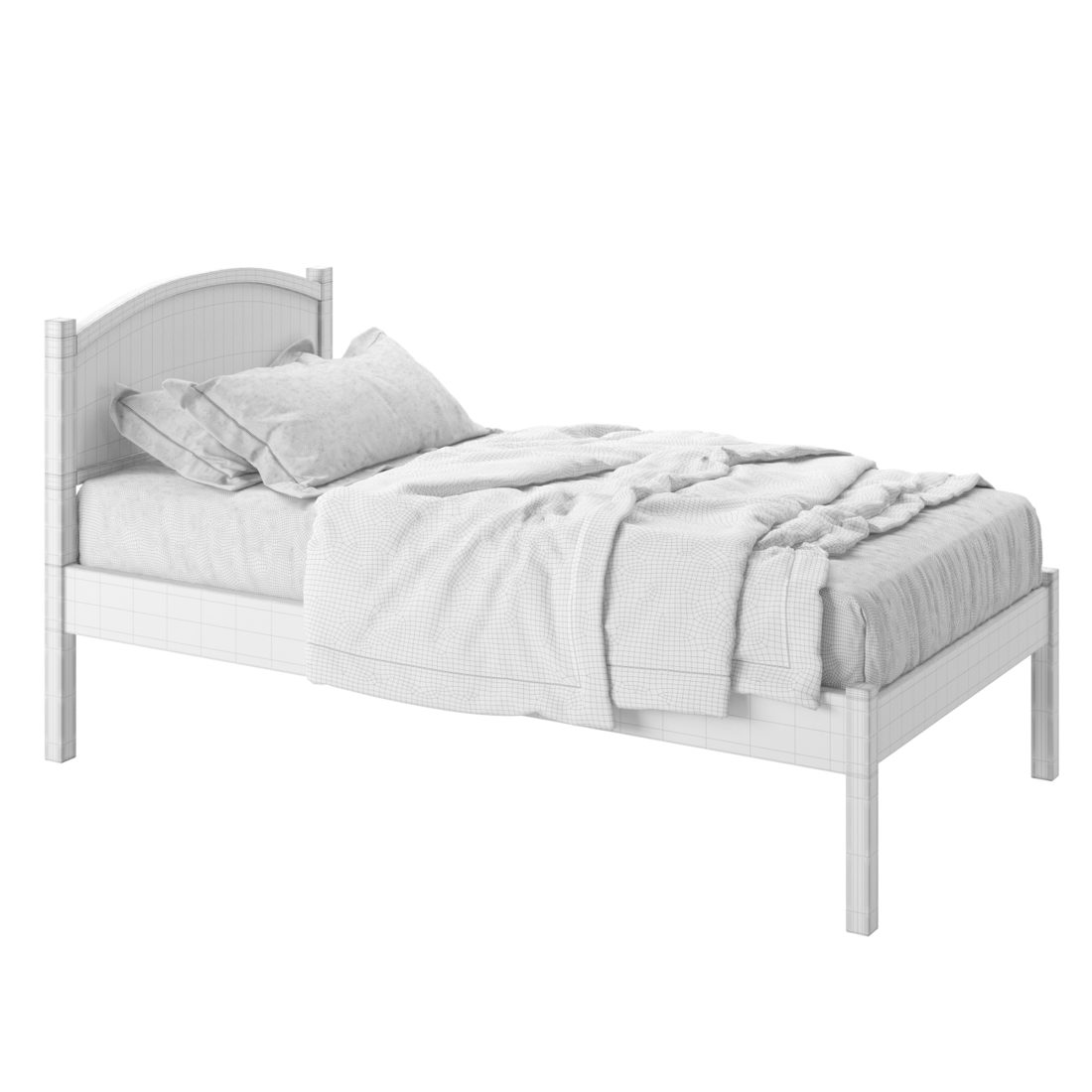 Austen Bed - 3D Model for VRay