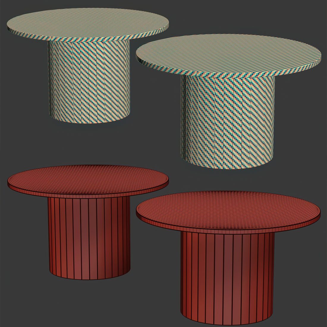 Eric Wooden Round Dining Table By Bpoint Design - 3D Model for Corona