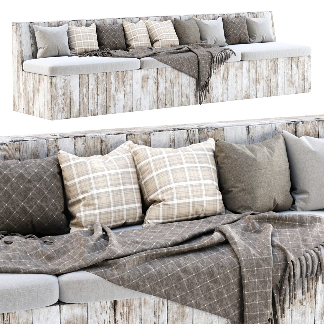 Eric Wooden Large Restaurant Sofa Sd24 By Bpoint 3D Model for Corona ...