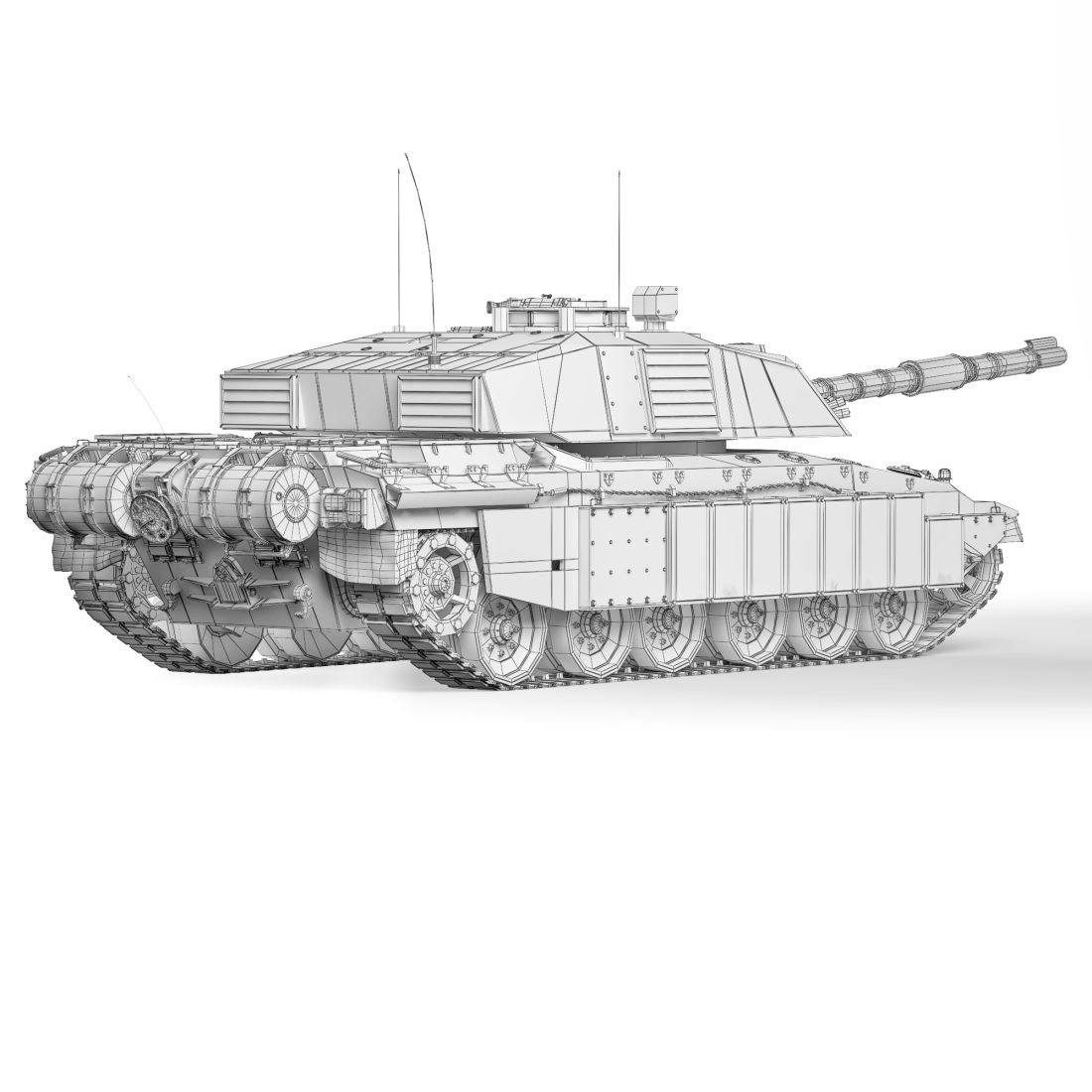 Tank Challenger 2 2010 3D Model for VRay | CGMood
