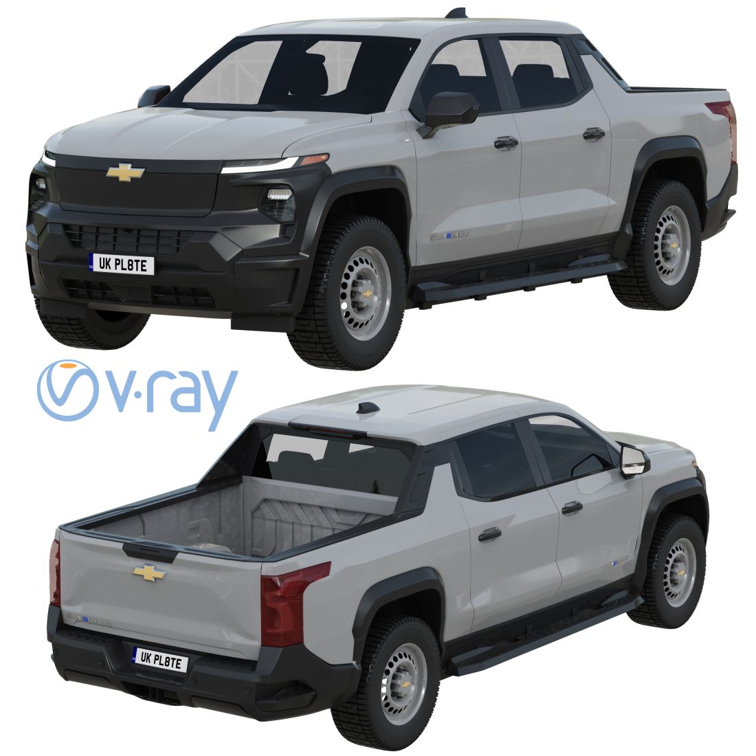 Chevrolet Silverado EV WT 3D Model for VRay | CGMood