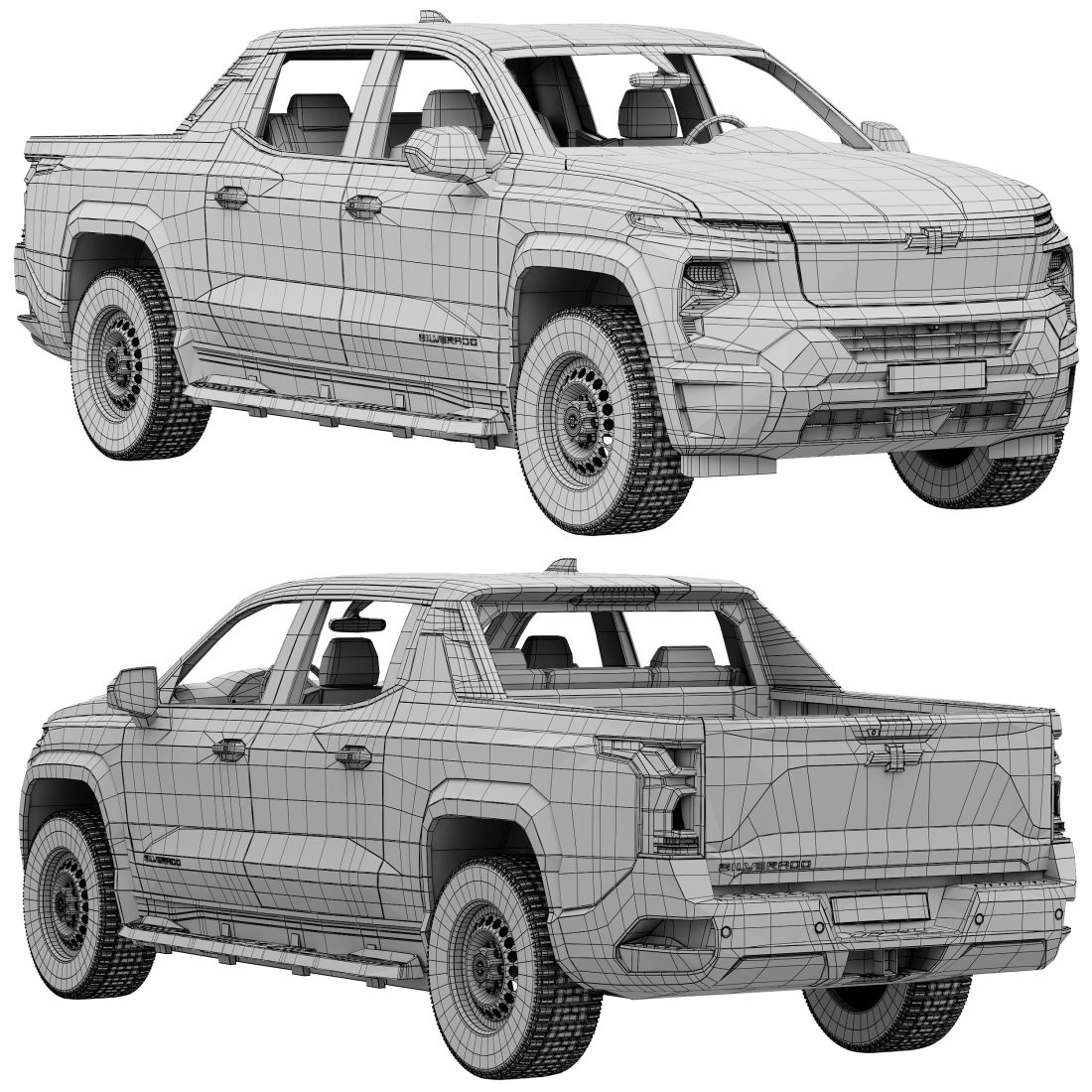 Chevrolet Silverado EV WT 3D Model for VRay | CGMood